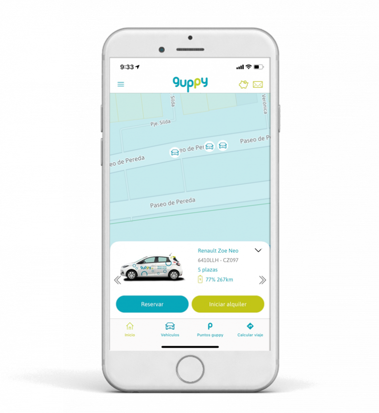 app para alquiler de coches | guppy